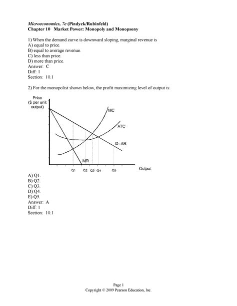 Chapter 10 Solutions Microeconomics 7e Pindyck Rubinfeld Chapter