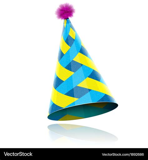Glossy Cone Like Hat For Event Celebration Vector Image