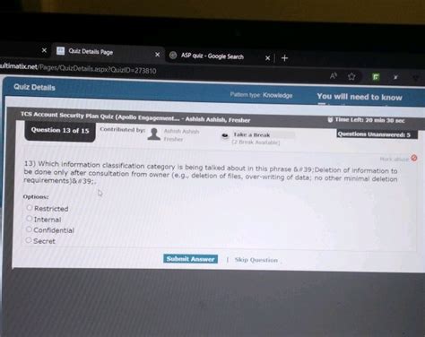 Quiz Details Page ASP Quiz Google Search StudyX
