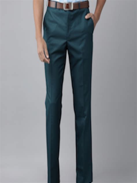 Buy Park Avenue Men Self Design Textured Smart Slim Fit Formal Trousers