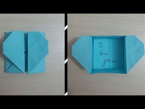 ORİGAMİ KALPLİ KUTU YAPIMI KAĞITTAN KALPLİ KUTU YAPIMI Heart Box