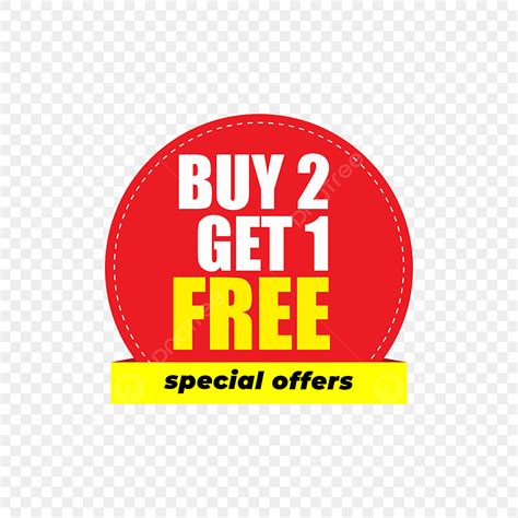 Acquista 1 Get Offerta Gratuita Banner Moderno Etichetta Offrire PNG