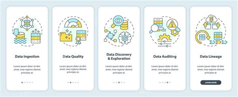 Introduction To Data Lake Key Concepts Mobile App Onboarding Screen Vector Screen Editable
