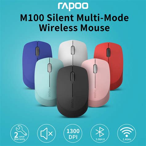 Rapoo M100 Multi Mode Bluetooth And Wireless Silent Mouse Price In Bd