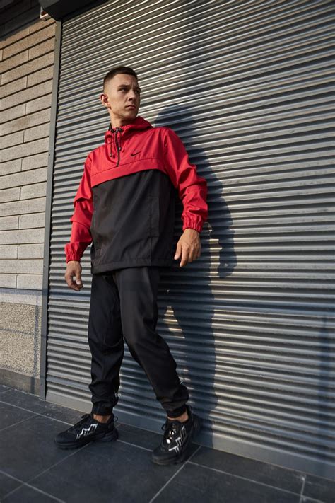 Купити Чоловічий костюм Nike червоний плащівка весняний осінній