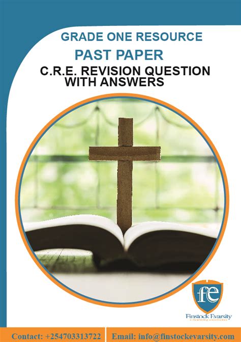 Cre Revision Questions With Answers Grade 1 Set 2 Finstock Evarsity
