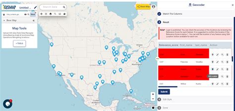 Convert Addresses From Spreadsheet To Points On Map In Two Steps