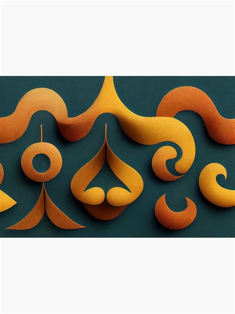 Patterns And Curves Created By Artificial Intelligence Poster For