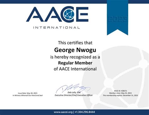 Aace International 2023 Membership Certificatepdf