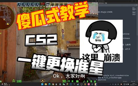 傻瓜式教学！cs2的cfg准星参数设置以及绑定一键更换准星！ 励志做个成熟的男人 Cs2 哔哩哔哩视频