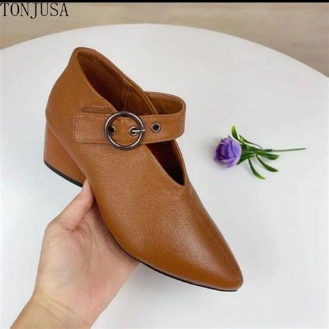 Купити Жіночі туфлі на високих підборах весна осінь нова мода мякі шкіряні човники