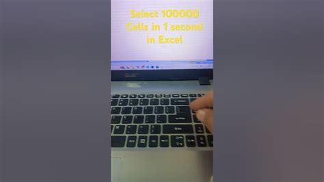 Select 100000 Cells In 1 Second In Excel Excel Msexcel Exceltips
