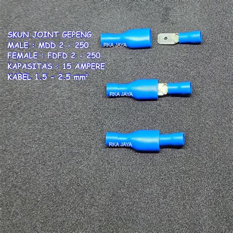 Jual MDD FDFD Skun Sambungan Kabel Insulated Konektor Kabel Skun Gepeng