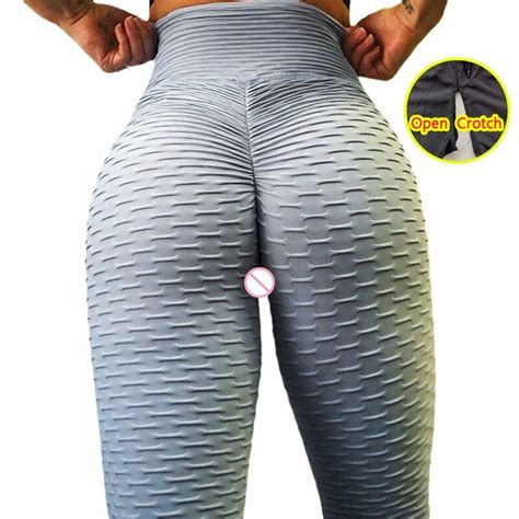 Woman Open Crotch Leggings With Hidden Double Zippers Outdoor High Waist Panties EBay