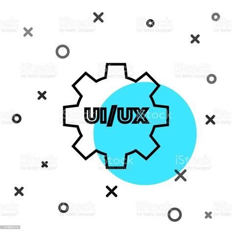 白い背景に分離された黒い線のuiまたはuxデザインアイコンランダムな動的シェイプベクトル Guiのベクターアート素材や画像を多数ご用意