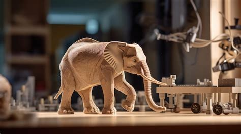 Premium Ai Image Automatic 3d Printer Creates Tiny Elephants