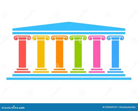 Six Pillars Diagram Stock Vector Illustration Of Infographic 299628125