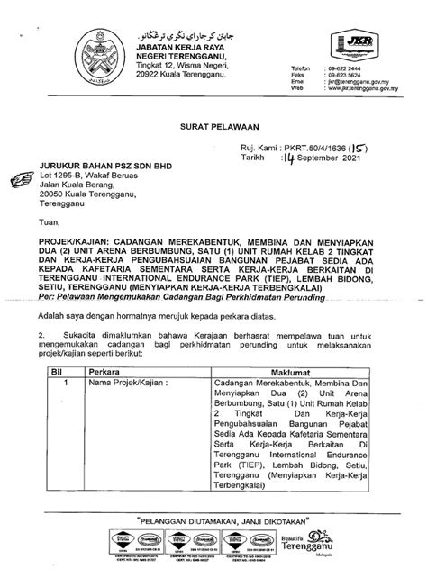 Surat Pelawaan Perunding Pdf