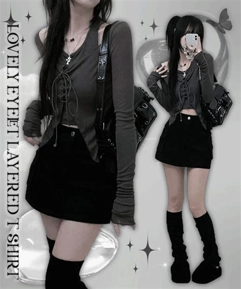 [러블리 일체형 ]코르셋홀터레이어드크롭긴팔티 2color 에이블리