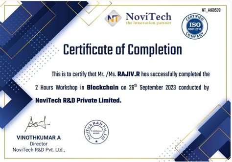 Rajiv R On Linkedin Novitech Techworkshop Blockchain Cybersecurity Fullstack Iot