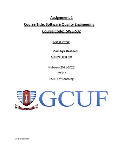 sqe assignment 1 pdf test driven development software engineering