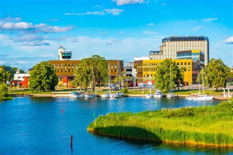 Kalmar Sweden July 14 2022 Marina In Swedish Town Kalmar Editorial