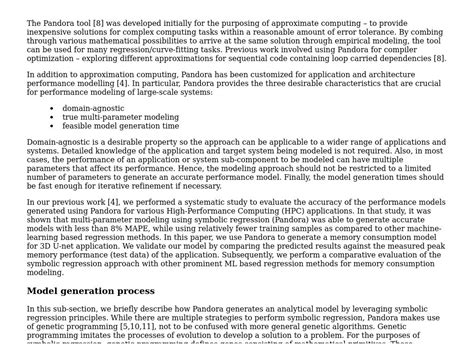 Pandora Symbolic Regression Based Modeling Tool Memory Consumption Modeling Of Deep Learning