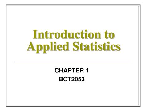 PPT Introduction To Applied Statistics PowerPoint Presentation Free Download ID 7033744