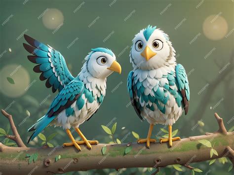 Premium Photo A Cute Vector Illustration Bird Sitting On A Tree