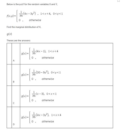 Solved Below Is The P D F For The Random Variables X And Y Chegg