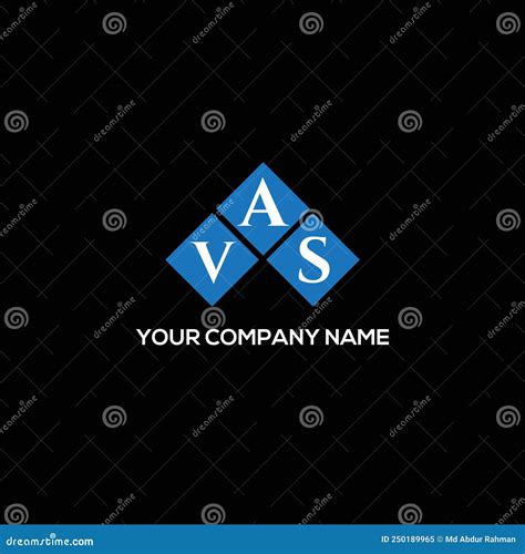 Vas Letter Logo Design On Black Background Vas Creative Initials