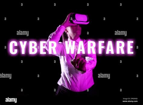 Inspiration Showing Sign Cyber Warfare Internet Concept Virtual War