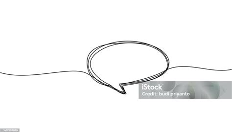 Speech Bubbles Conversation Bubbles In One Line Style Stock