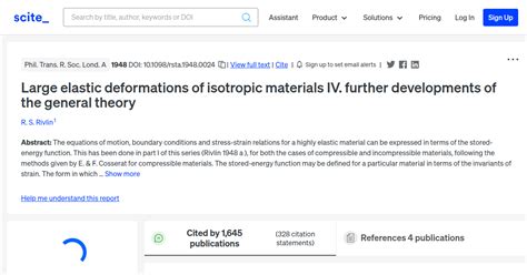 Large Elastic Deformations Of Isotropic Materials Iv Further Developments Of The General Theory
