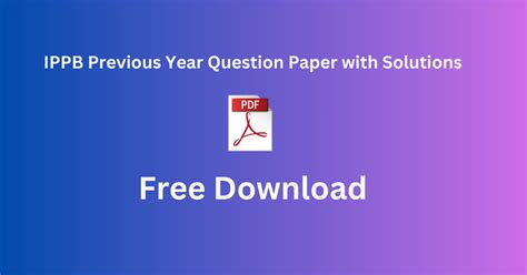 Ippb Previous Year Question Paper With Solutions Pdf Download For Executive Posts Exampapers247