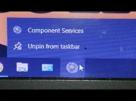 How To Unpin Component Services From Taskbar In Windows 10 Laptop YouTube