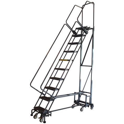 Ballymore Rolling Ladder Overall Height 90 In Steps 6 Material Steel