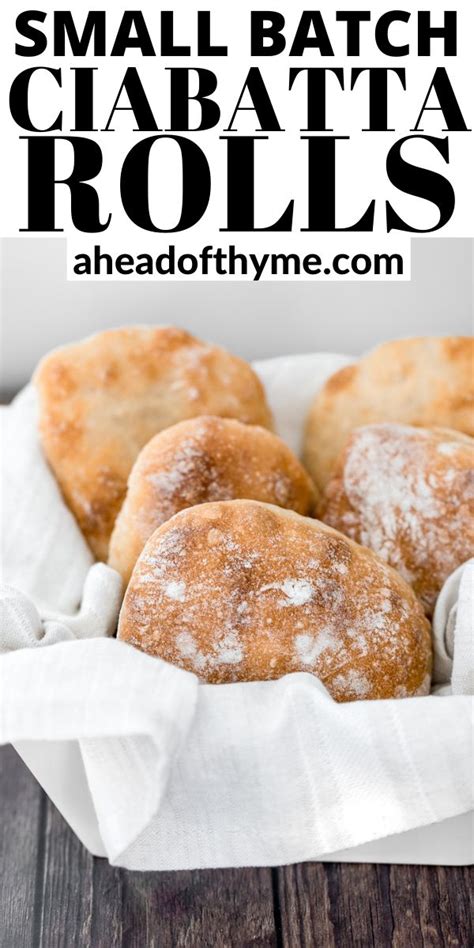 Easy Small Batch Ciabatta Rolls Recipe Small Batch Baking Ciabatta