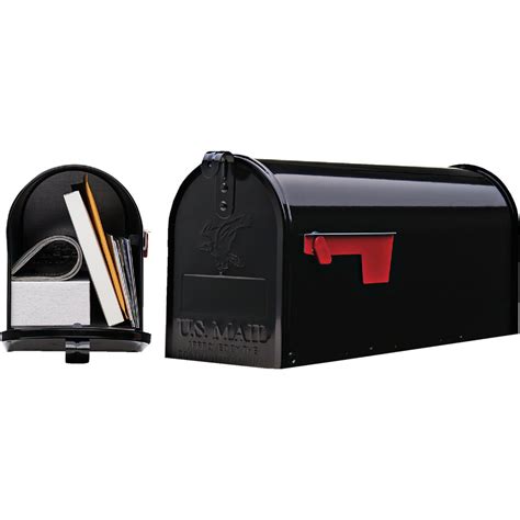 Gibraltar Elite Series T1 Black Steel Rural Post Mount Mailbox Do It Best