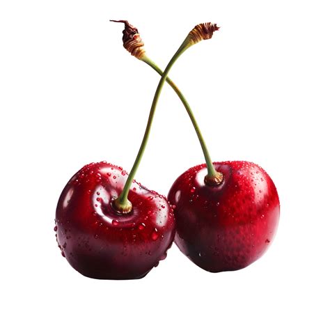 Ai Generated Fresh Cherry No Background Perfect For Print On Demand