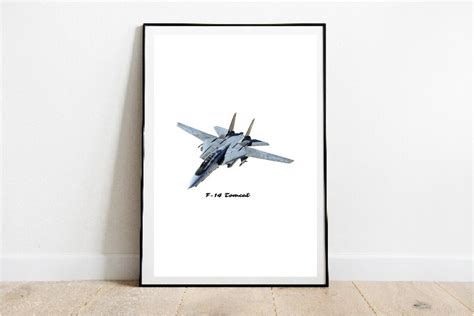F 14 Tomcat Fighter Jet Printable Wall Art Plane Aircraft Etsy