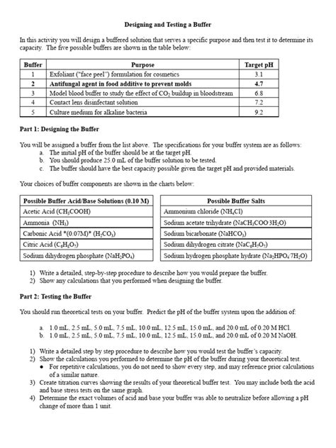 Lab Designing And Testing A Buffer Theoretical 1 Pdf Buffer