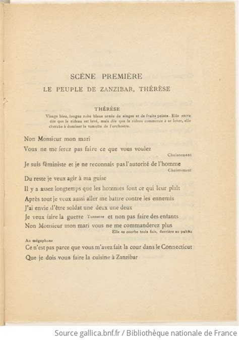 Les Mamelles De Tirésias Drame Surréaliste En Deux Actes Et Un