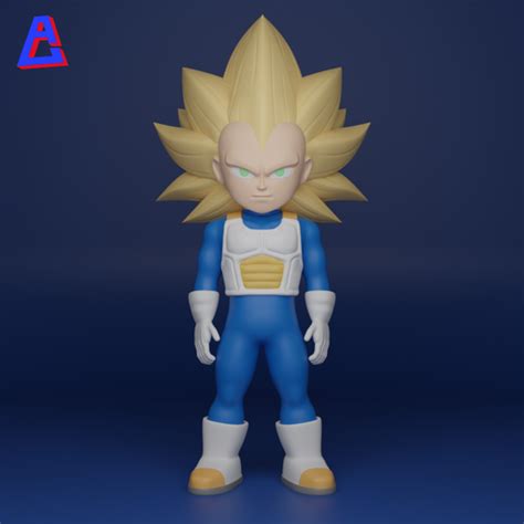 Stl File Vegeta Super Saiyan 3 Dragon Ball Daima 🐉 ・3d Print Design