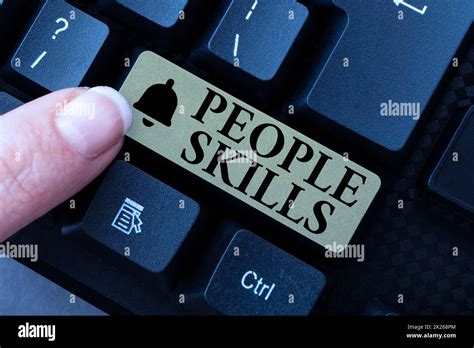 Hand Writing Sign People Skills Internet Concept Get Along Well