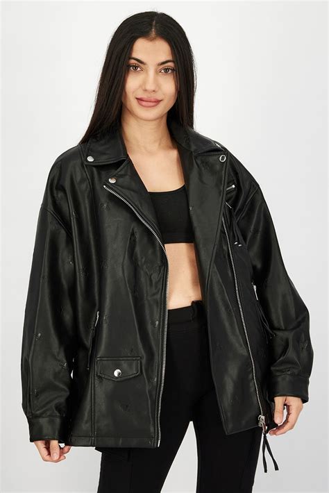 Buy دونت كول مي جينيفر Women Textured Motor Jacket Black Online