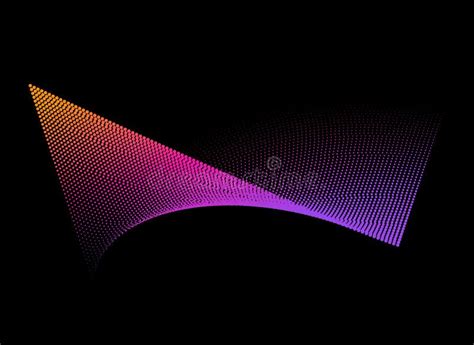 Vector Abstract Halftone Dots Background With Dynamic Waves Colorful