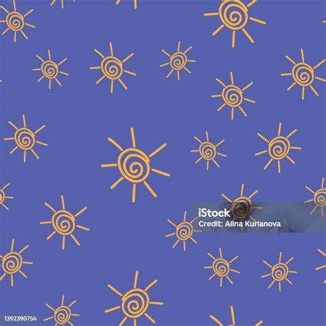 우크라이나 국기의 색깔을 가진 태양 이음새가 없는 무늬 여름 개념 직물 디자인 선물 종이 아기 옷 섬유 카드를위한 벡터 일러스트 레이 션 0명에 대한 스톡 벡터 아트 및