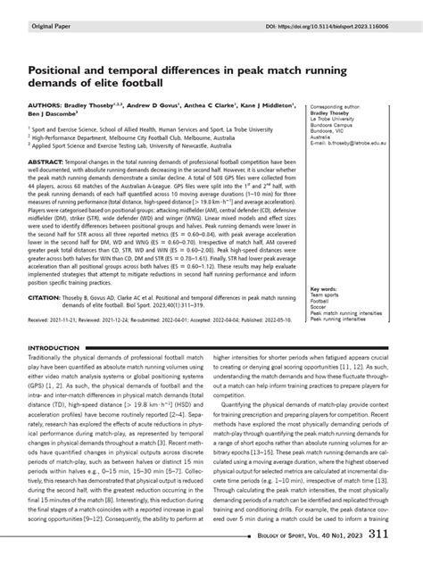 Positionalandtemporaldifferencesinpeakmatch Pdf Power Law