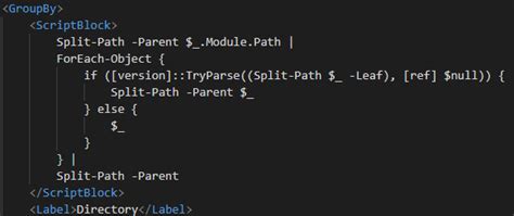 format schema groupby does not recognize label property · issue 19275 · powershell powershell